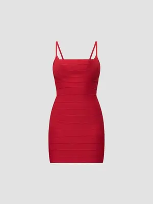 Herve Leger 40th Anniversary The Dance Floor Minidress - Rouge
