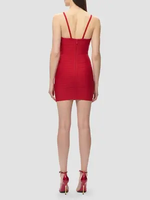Herve Leger 40th Anniversary The Dance Floor Minidress - Rouge