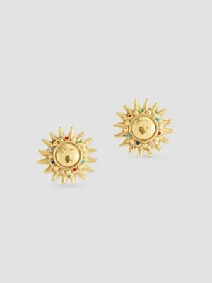 ANABEL ARAM Milos Soleil 18k-gold-plated & Enamel Stud Earrings - Multi
