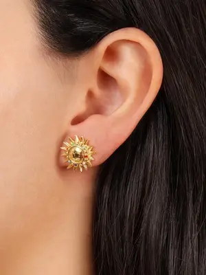 ANABEL ARAM Milos Soleil 18k-gold-plated & Enamel Stud Earrings