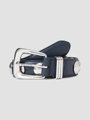 Veronica Beard Arch Studded Leather Belt