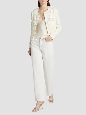 L'Agence Yarin Collarless Fray Jacket