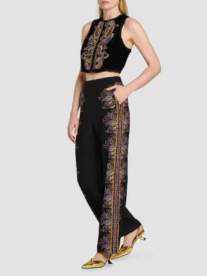 Etro Paisley Straight-leg Trousers