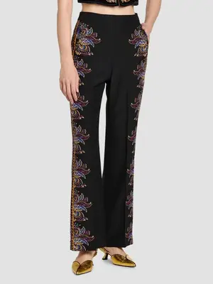 Etro Paisley Straight-leg Trousers
