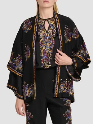 Etro Kesa Floral Paisley Silk Jacket