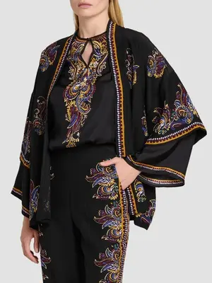 Etro Kesa Floral Paisley Silk Jacket