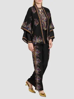 Etro Kesa Floral Paisley Silk Jacket