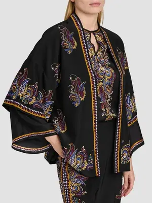 Etro Kesa Floral Paisley Silk Jacket