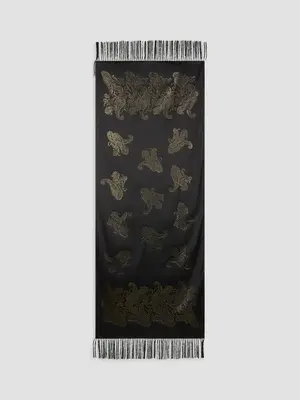 Etro Boheme Silk-blend Scarf - Black