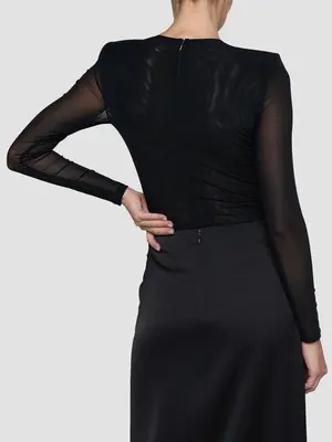 L'Agence Trista Shoulder Pad Bodysuit
