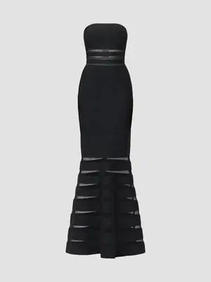 Herve Leger The Kate Strapless Gown - Black