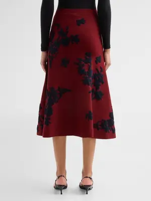 Erdem Jacquard Knit Midi Skirt