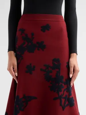 Erdem Jacquard Knit Midi Skirt