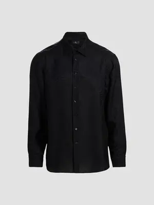Etro Tonal Paisley Roma Button-front Shirt - Black