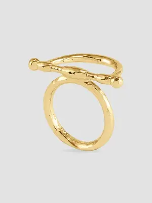 ANABEL ARAM Cheval 18k--plated Horsebit Ring