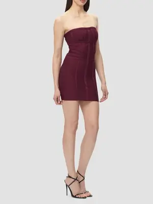 Herve Leger The Jannette Body-con Minidress - Deep Red