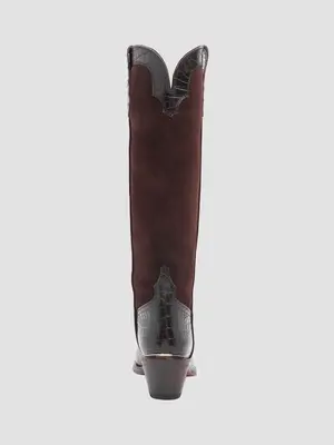 Partlow Mira 55mm Croc-embossed Leather Knee-high Boots
