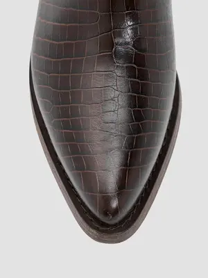 Partlow Mira 55mm Croc-embossed Leather Knee-high Boots