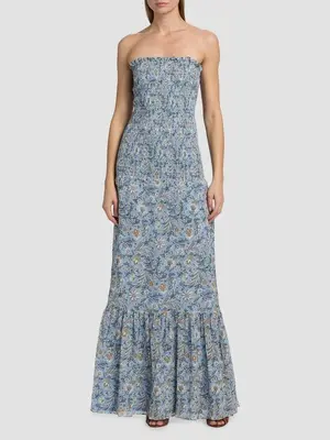 Veronica Beard Clem Floral-print Cotton-silk Maxi Dress
