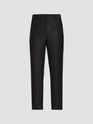 Etro Roma All-over Paisley Evening Trousers - Black