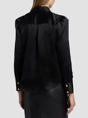 L'Agence Honey Silk Tieneck Blouse