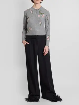 Erdem Grain De Poudre Wide-leg Trousers