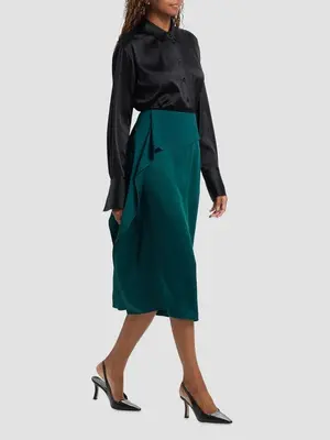 Erdem Draped A-line Midi-skirt