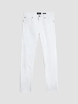 7 For All Mankind Slimmy Stretch Mid-rise Jeans - White