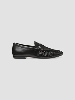 Michael Kors Jennings Ruched Leather Loafers