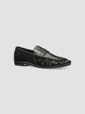 Michael Kors Jennings Ruched Leather Loafers