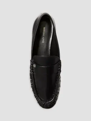 Michael Kors Jennings Ruched Leather Loafers