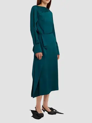 Erdem Draped Satin Blouse
