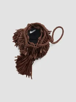 A.L.C. Sasha Fringed Paper Yarn Crossbody Bag