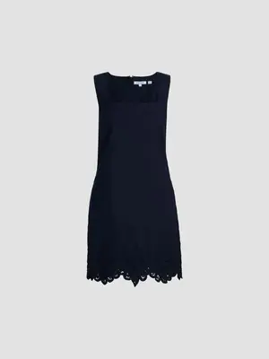 Veronica Beard Shanice Cotton Sheath Dress - Navy