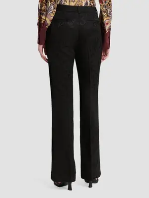 Etro Floral Jacquard Boot-cut Trousers