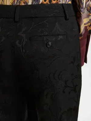 Etro Floral Jacquard Boot-cut Trousers
