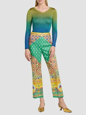 Etro Gradient Metallic Knit Sweater