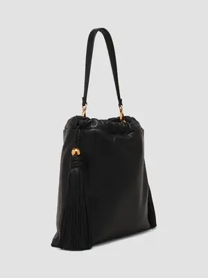 Etro Kalispera Large Leather Shoulder Bag - Black