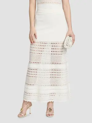 Simkhai Westly Open Stitch Knit Maxi Skirt