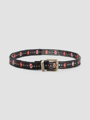 Etro Floral Beaded Embroidered Belt - Multicolor Blue Base