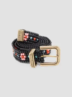Etro Floral Beaded Embroidered Belt