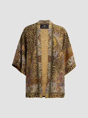 Etro Printed Silk Kesa Jacket - Brown