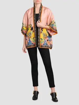 Etro Kesa Printed Open-front Jacket