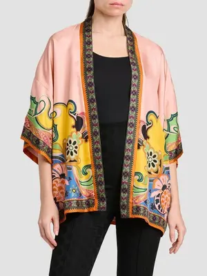 Etro Kesa Printed Open-front Jacket