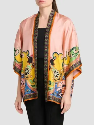 Etro Kesa Printed Open-front Jacket