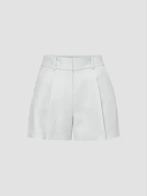 Veronica Beard Craig Pleated-front Shorts - River Mist