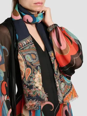 Etro Boheme Paisley Printed Scarf