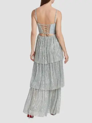 SABINA MUSAYEV Altair Sequined Tiered Dress