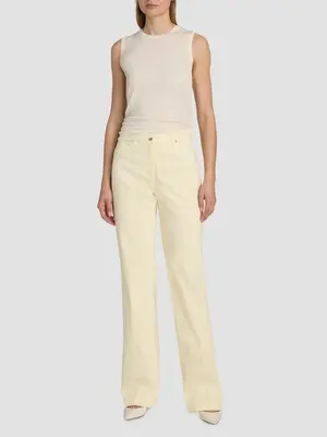 Etro Stretch Cotton Bootcut Pants