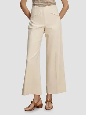 Veronica Beard Cassidee Cotton-blend Wide-leg Pants